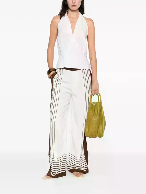 SIR. Leilana Striped Tailored Trousers - White