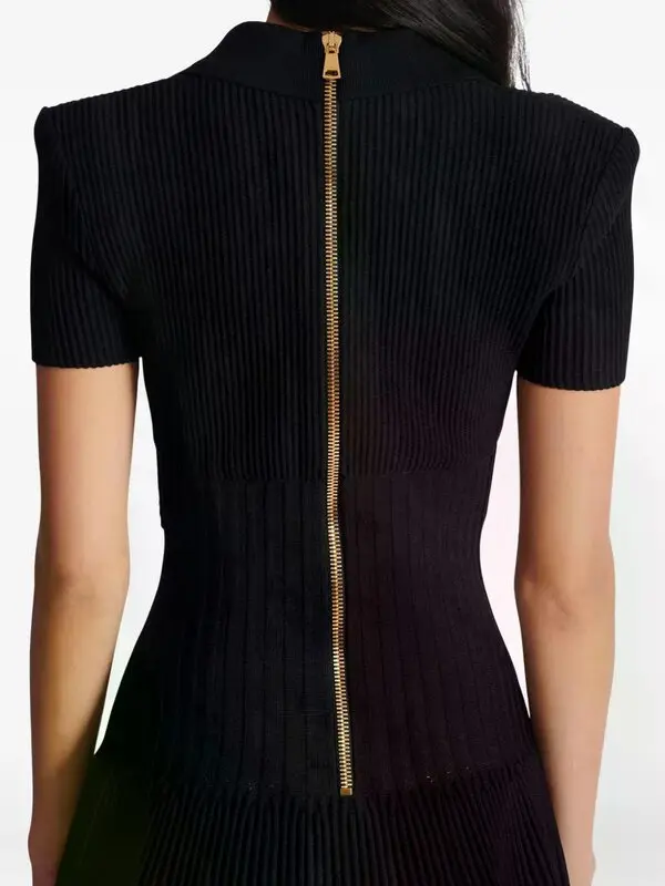 Balmain Embellished Knitted Mini Dress