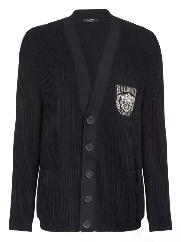 Balmain V-neck Embroidered Cardigan