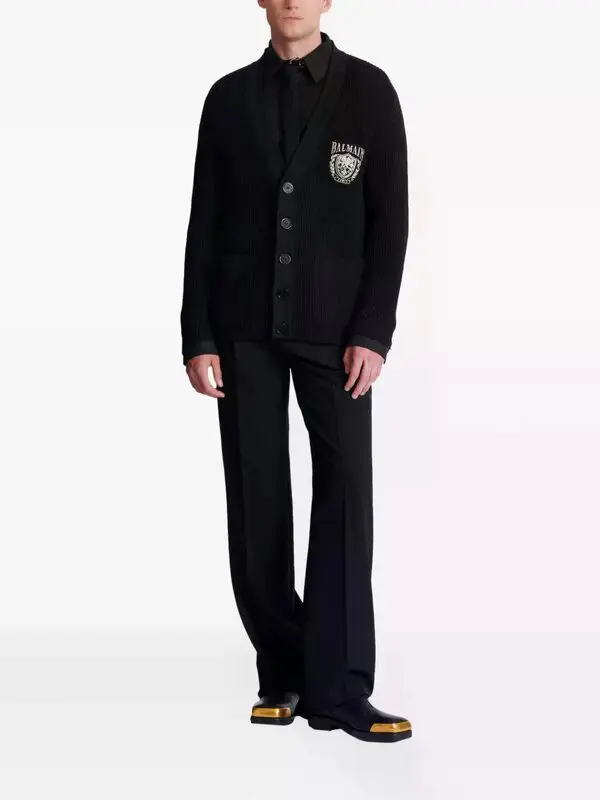 Balmain V-neck Embroidered Cardigan