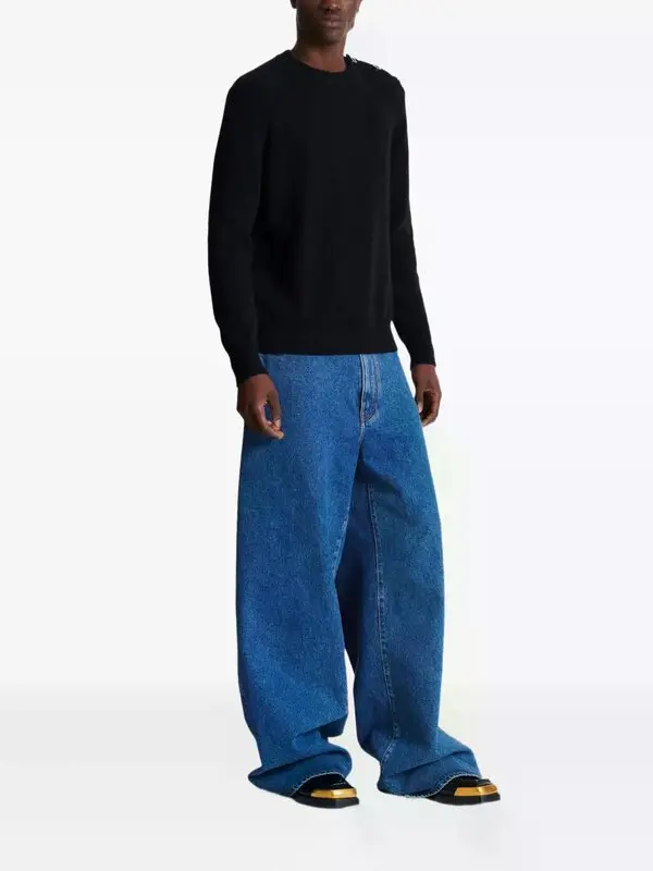 Balmain Buttoned Cashmere Sweater