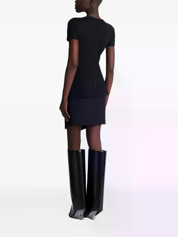 Balmain Draped Cotton Jersey T-shirt With Lion Head Buttons
