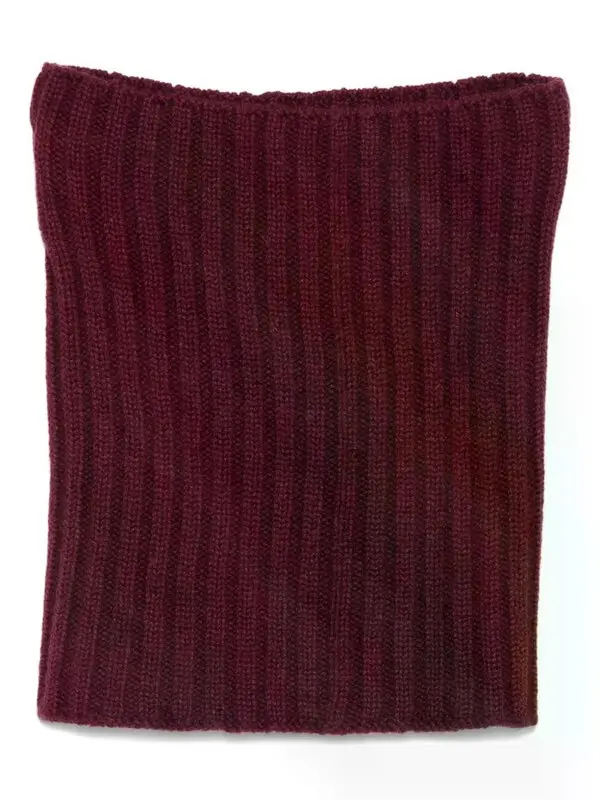 DELL'OGLIO Ribbed Cashmere Neck Warmer - Red