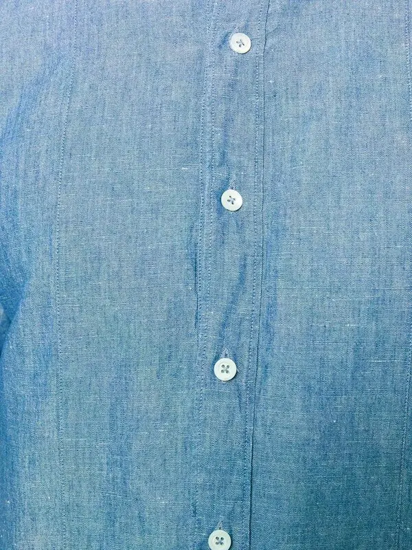DELL'OGLIO Round Neck Button Shirt