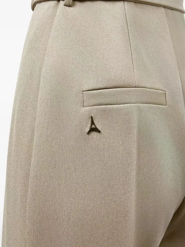 Manière De Voir Pleated Belted Tailored Jumpsuit