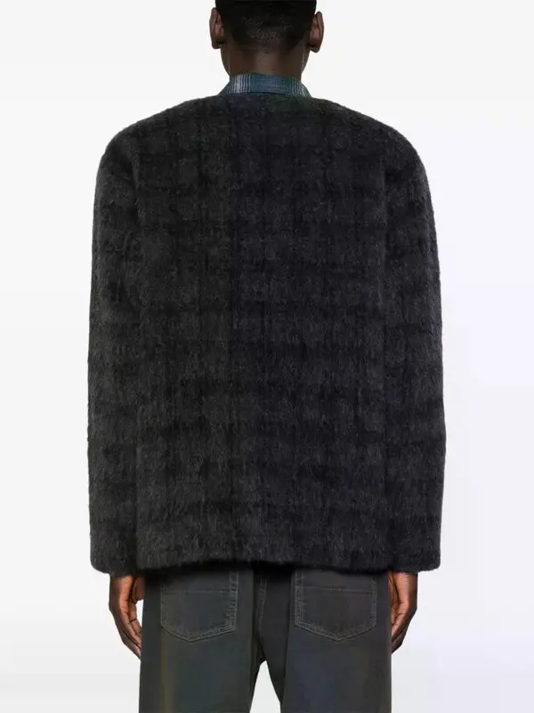 Our Legacy Checked Mohair Blend Cardigan