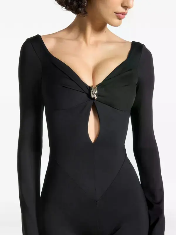 Manière De Voir Twisted Bust Off-shoulder Jumpsuit