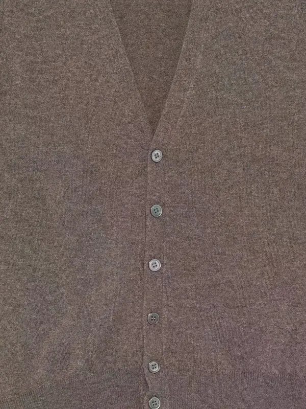DELL'OGLIO Cashmere Gilet - Brown
