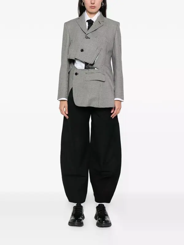Comme Des Garçons Houndstooth Cut-out Jacket