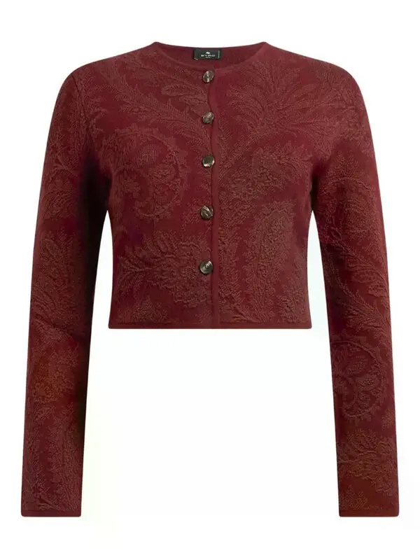 Etro Paisley Jacquard Cardigan - Red