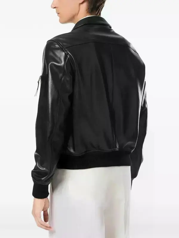 TOM FORD Collared Leather Bomber Jacket