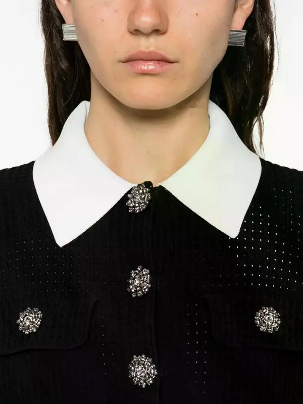 SELF-PORTRAIT Embellished Collared Mini Dress