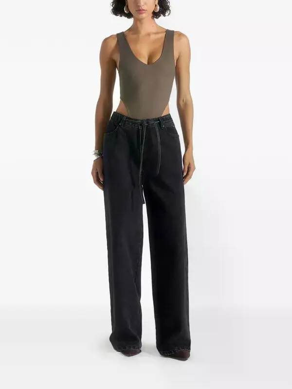 Manière De Voir Deep V-neck Sculpting Bodysuit