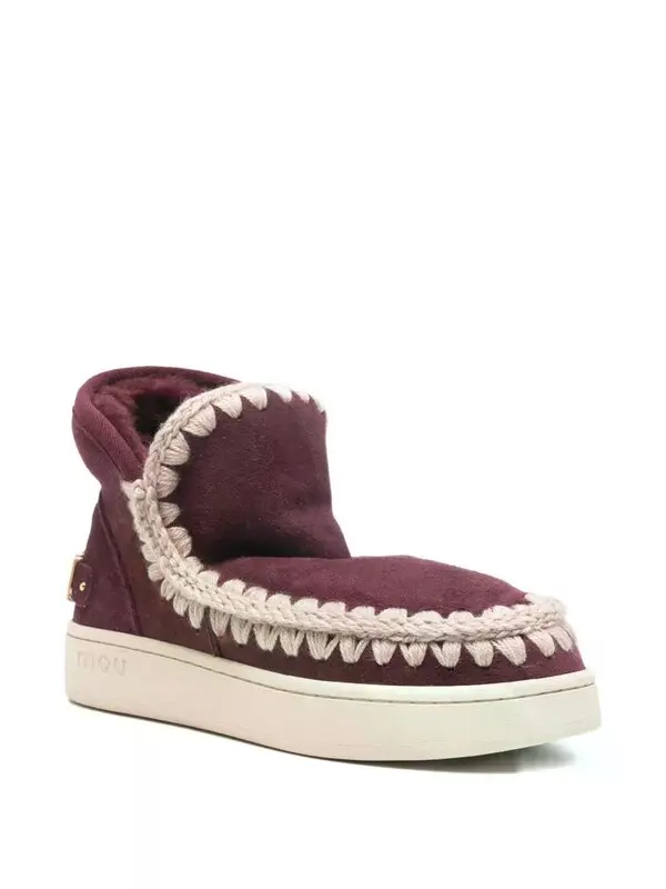 Mou 35mm Sheepskin-lined Ankle Boots - Red
