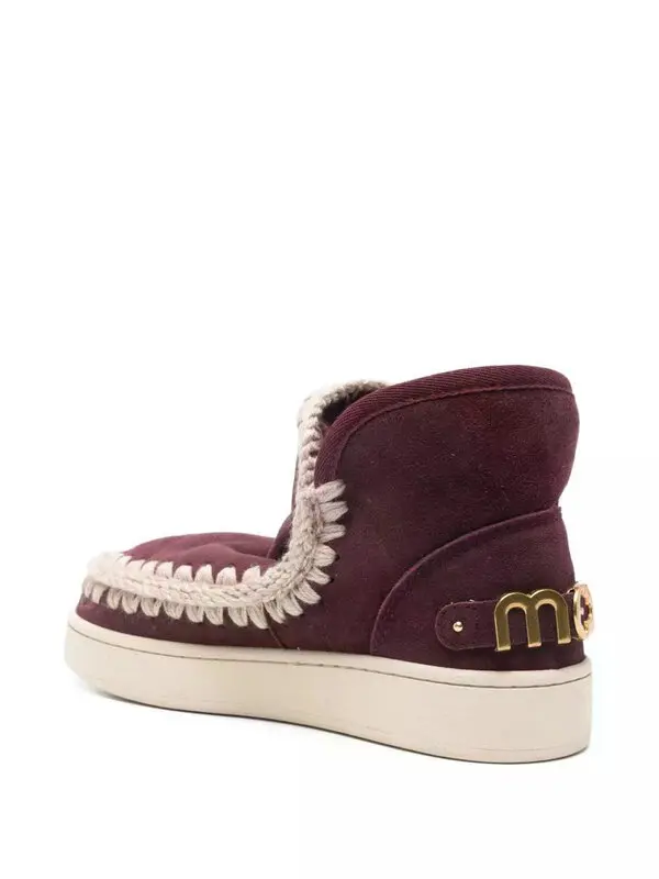 Mou 35mm Sheepskin-lined Ankle Boots - Red