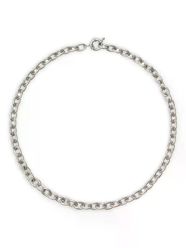 Burberry Palladium Plated Chain Link Necklace - Silver