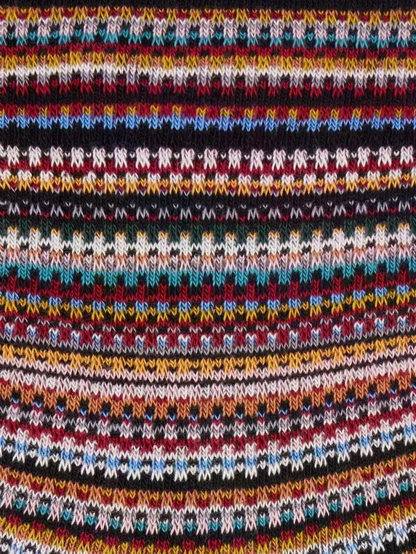 Paul Smith Patterned Ribbed Crew Socks - Red