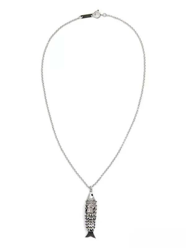 MARANT River Fish Pendant Necklace - Silver