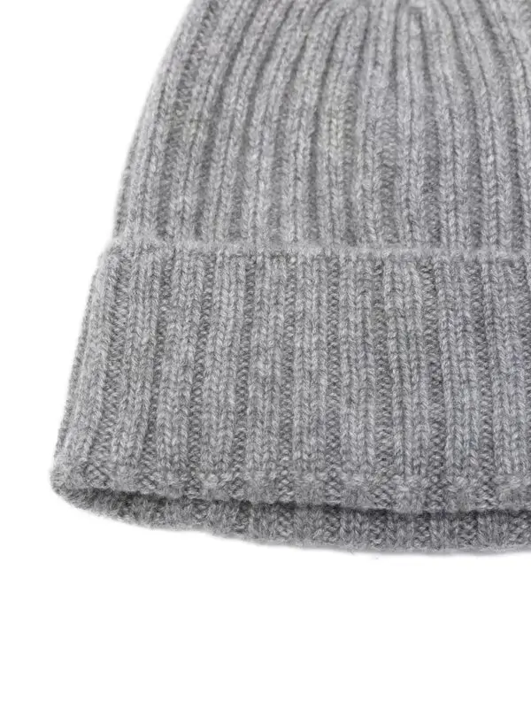 DELL'OGLIO Ribbed Beanie Hat