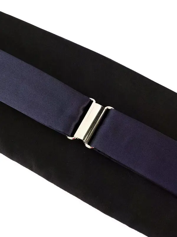 DELL'OGLIO Pleated Sash Silk Belt - Blue