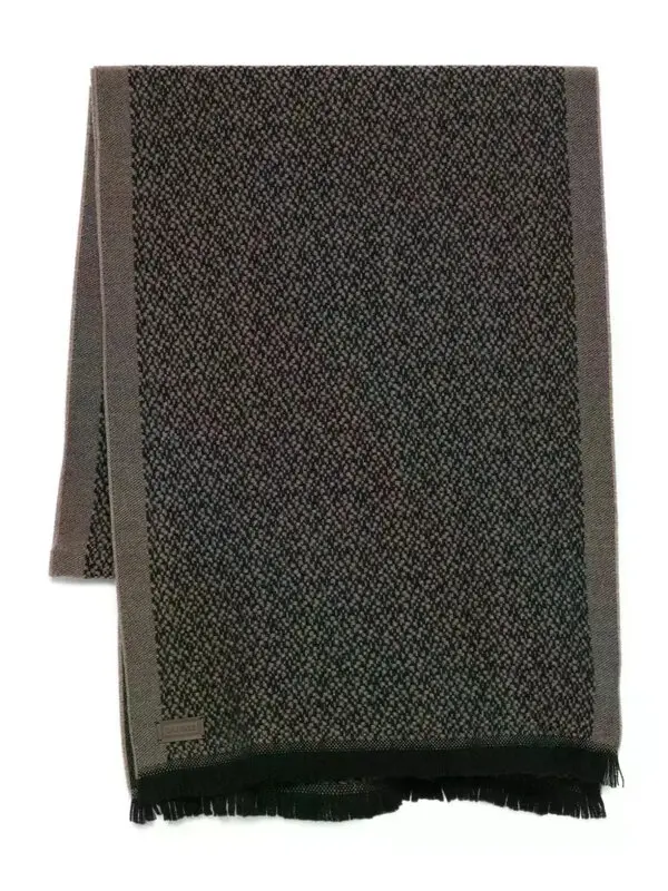 Canali Fringed Scarf - Brown