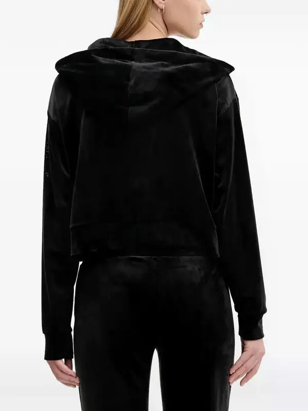 Juicy Couture Embellished Sleeve Zip-through Hoodie