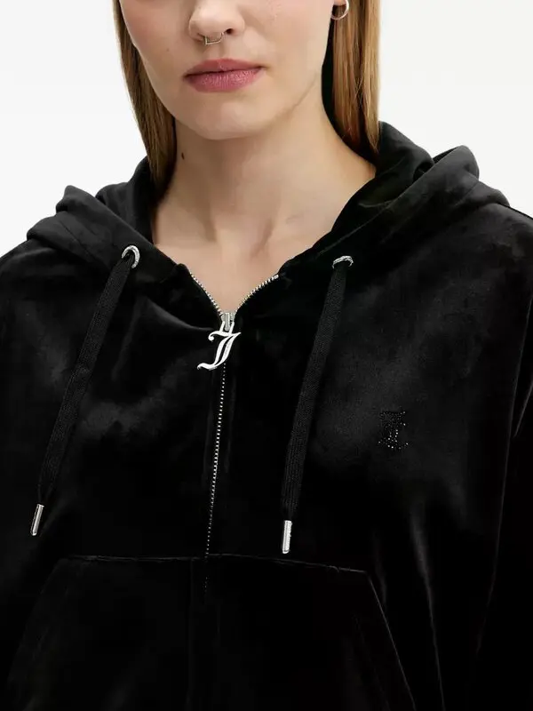 Juicy Couture Embellished Sleeve Zip-through Hoodie