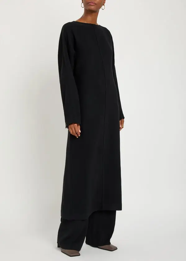 Studio Nicholson Wool-blend Midi Dress - Black