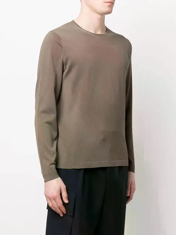 DELL'OGLIO Long-sleeve Cotton Jumper - Green