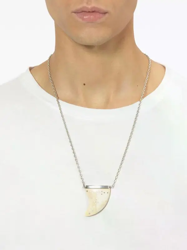 Isabel Marant Long Necklace With Buffalo Bone Pendant