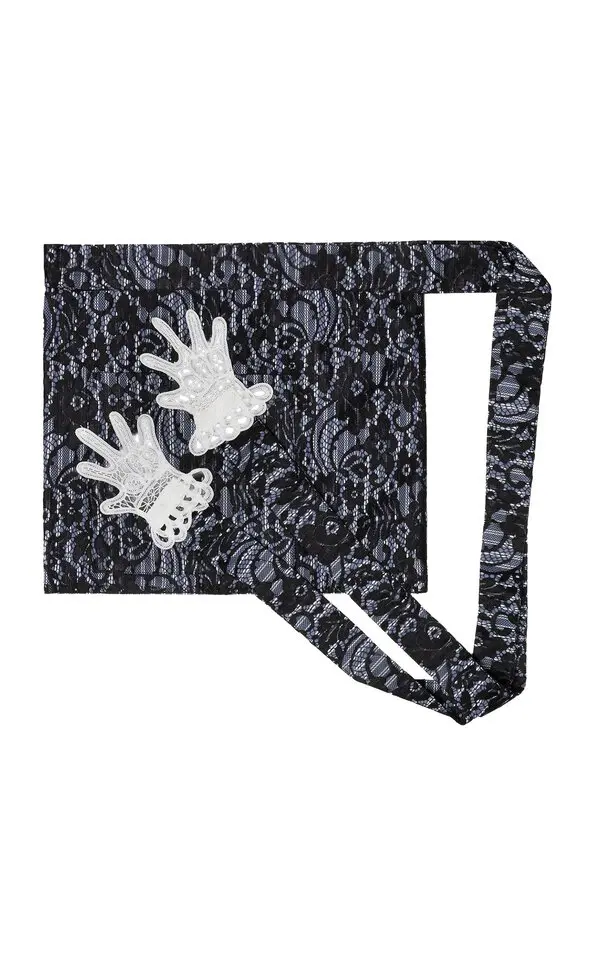 GOHAR WORLD Mini Hands Lace-embroidered Apron - Multi