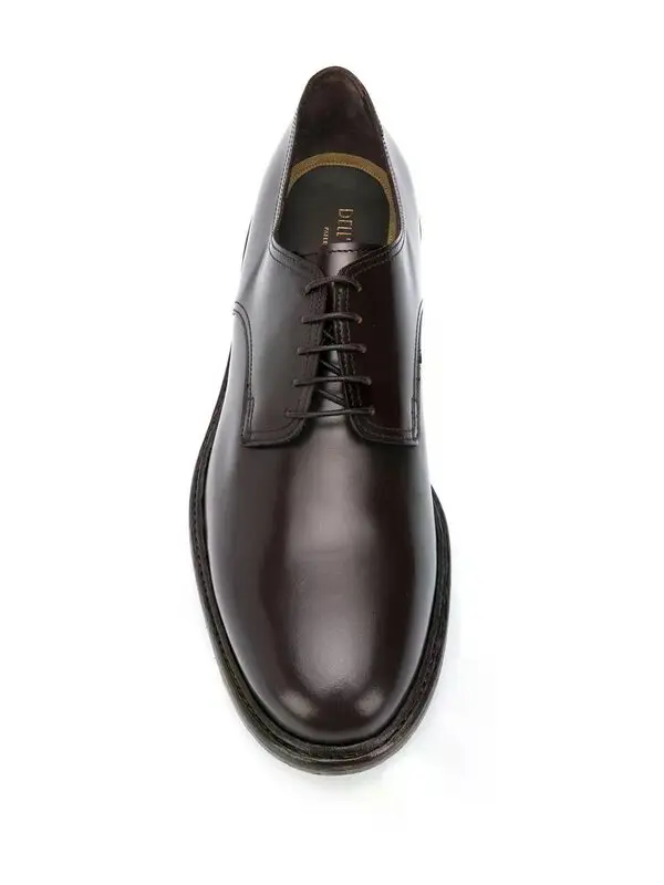 DELL'OGLIO Lace-up Derby Shoes - Brown