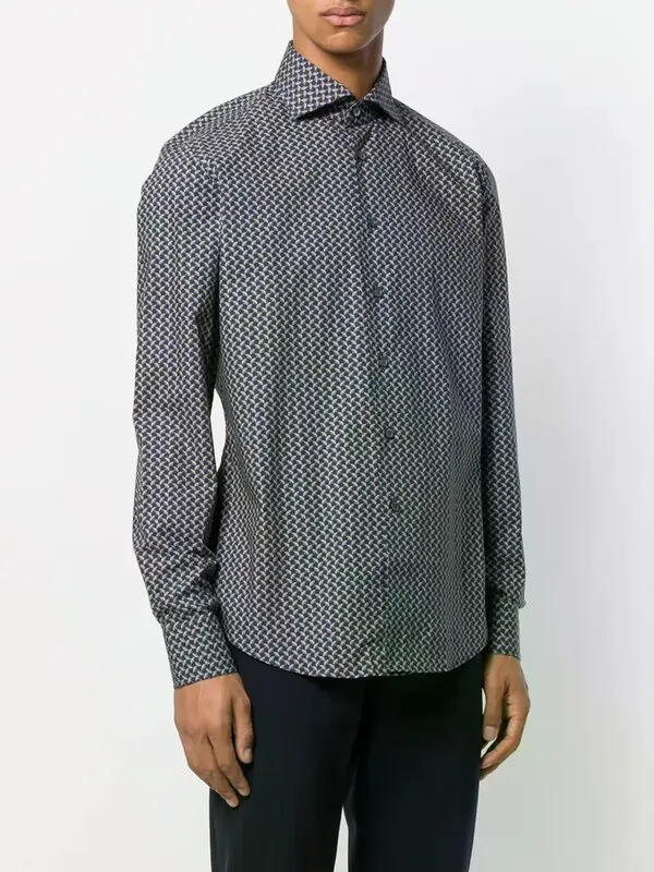 DELL'OGLIO Floral Print Shirt - Blue