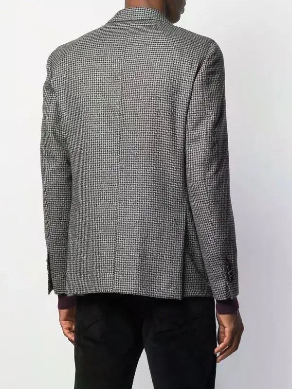 DELL'OGLIO Houndstooth Check Blazer