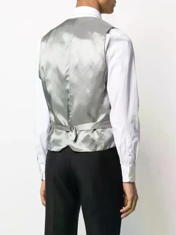DELL'OGLIO V-neck Silk Waistcoat