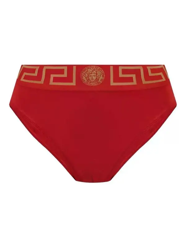 Versace Greek Key-waistband Briefs - Red