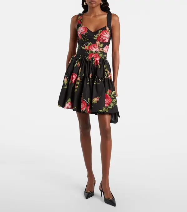 Dolce & Gabbana Floral Cotton Mini Skirt