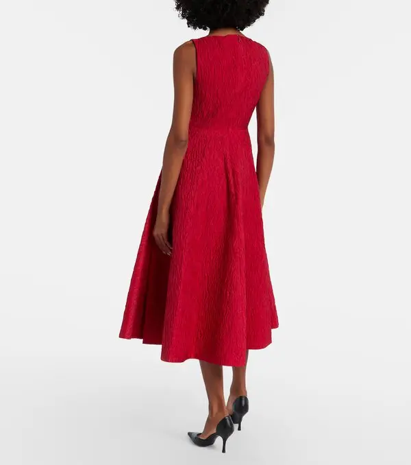 ROKSANDA Tera Cloque Midi Dress - Red
