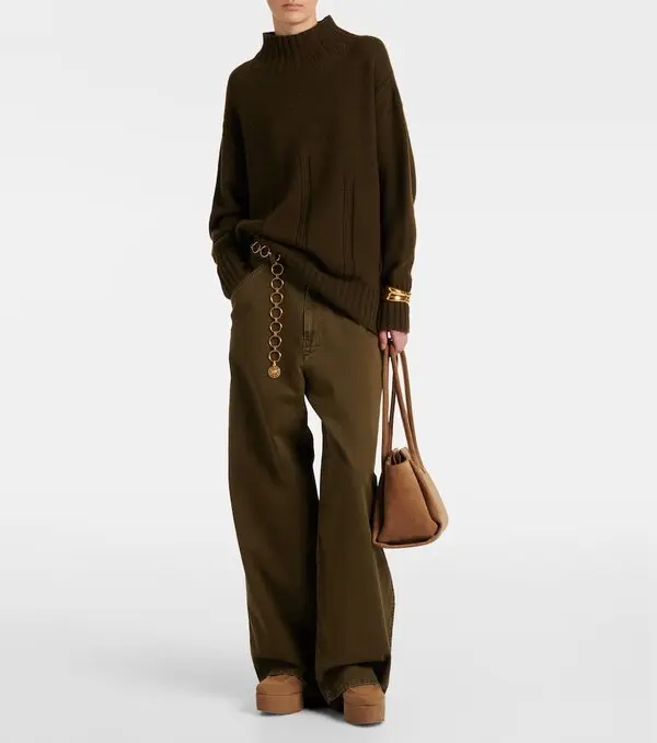 GIANVITO ROSSI Suede Platform Loafer Pumps - Brown