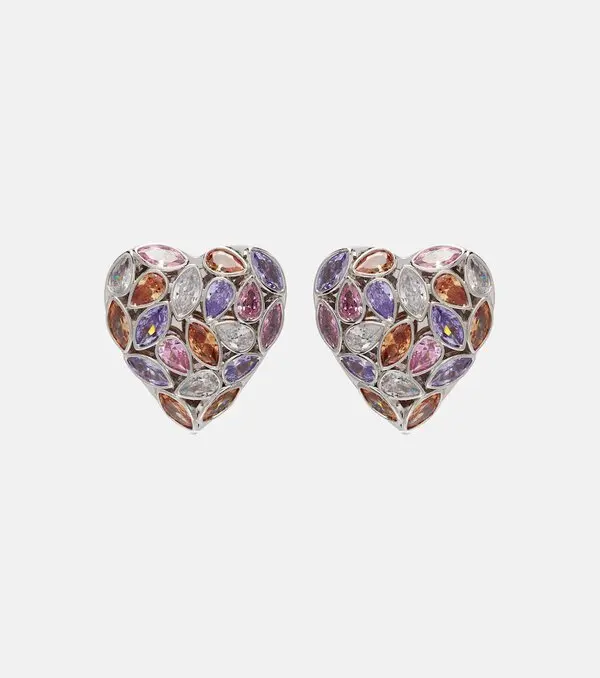 SELF-PORTRAIT Crystal-embellished Stud Earrings - Multicoloured