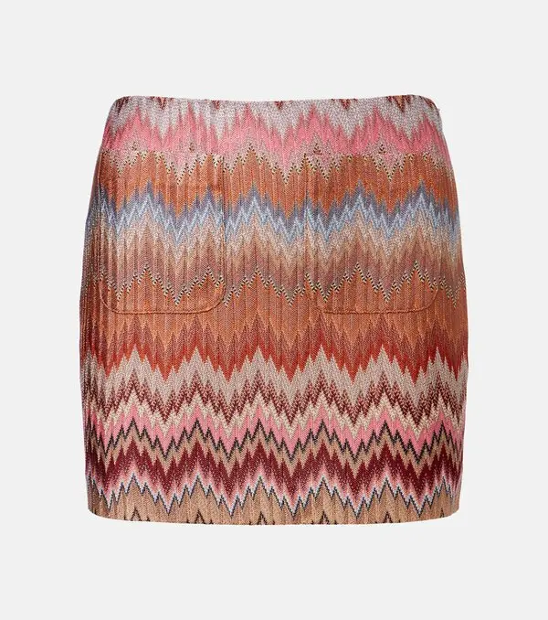 Missoni Zigzag Lame Miniskirt - Multicoloured