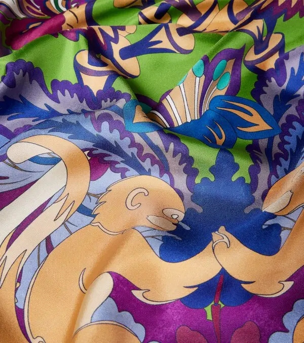 La DoubleJ Printed Silk Twill Scarf