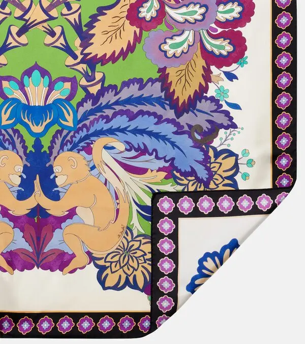La DoubleJ Printed Silk Twill Scarf