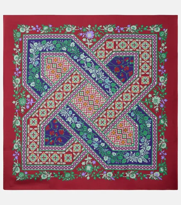 La DoubleJ Printed Silk Twill Scarf