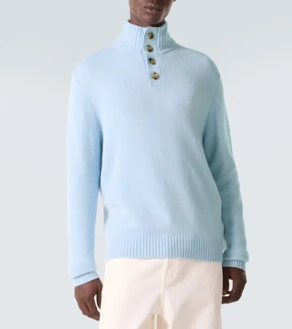ALLUDE Wool And Cashmere Turtleneck Sweater - Blue