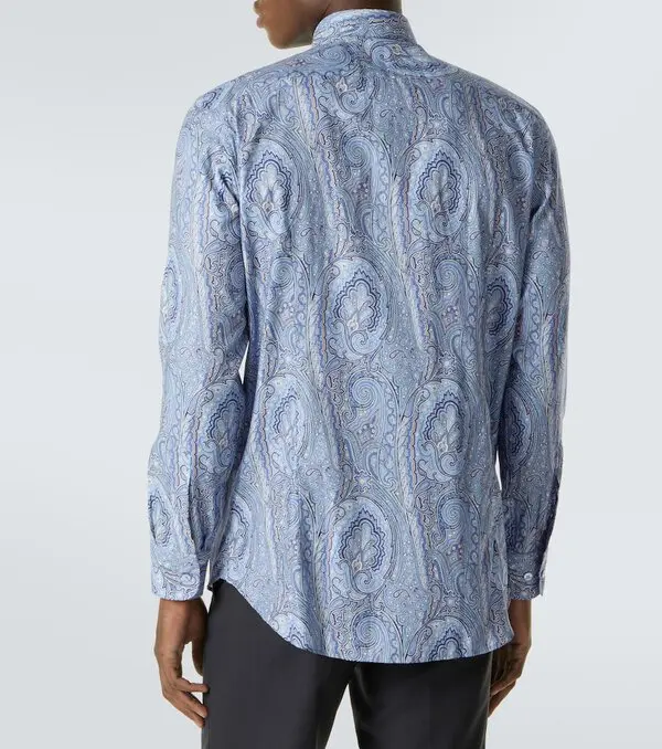 Etro Paisley Cotton Shirt - Blue