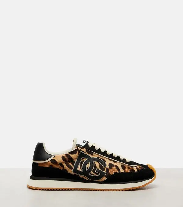 Dolce & Gabbana Dg Cushion Calf Hair And Suede Sneakers