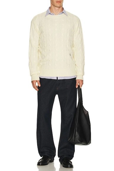 Sporty & Rich Cable Knit Cashmere Sweater
