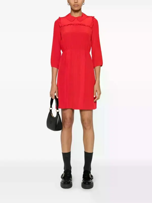 Miu Miu 2000s Ruffled Silk Dress