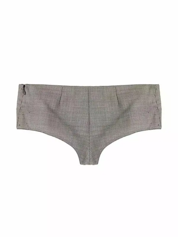 Versace 1990s Houndstooth Zipped Bikini Brief